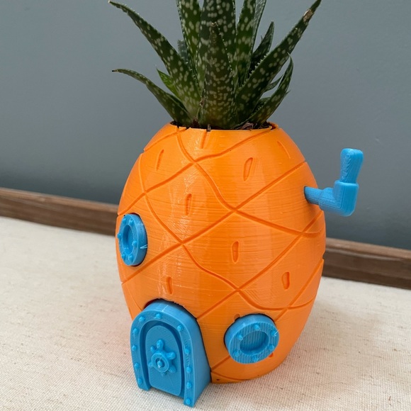 Handmade | Accents | Spongebob Pineapple Planter | Poshmark